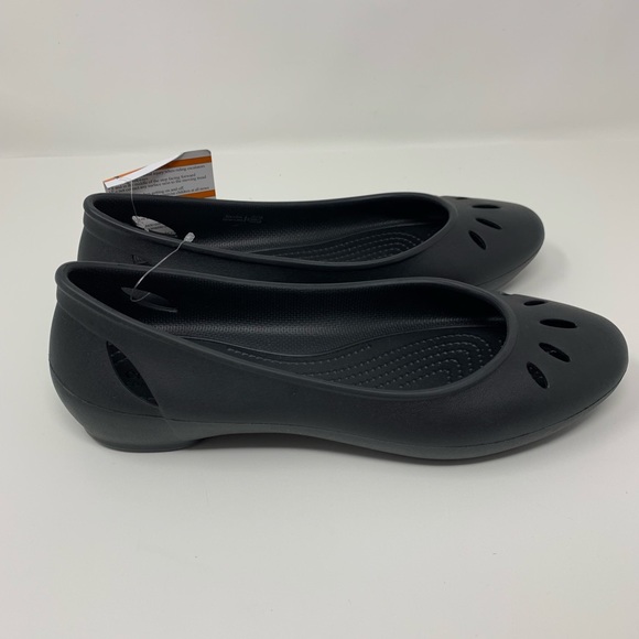 CROCS | Shoes | Crocs Black Womens Work Flat Shoe | Poshmark